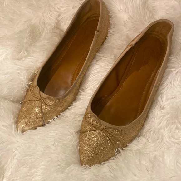 Candie's | Shoes | Beautiful Gold Glitter Flats | Poshmark